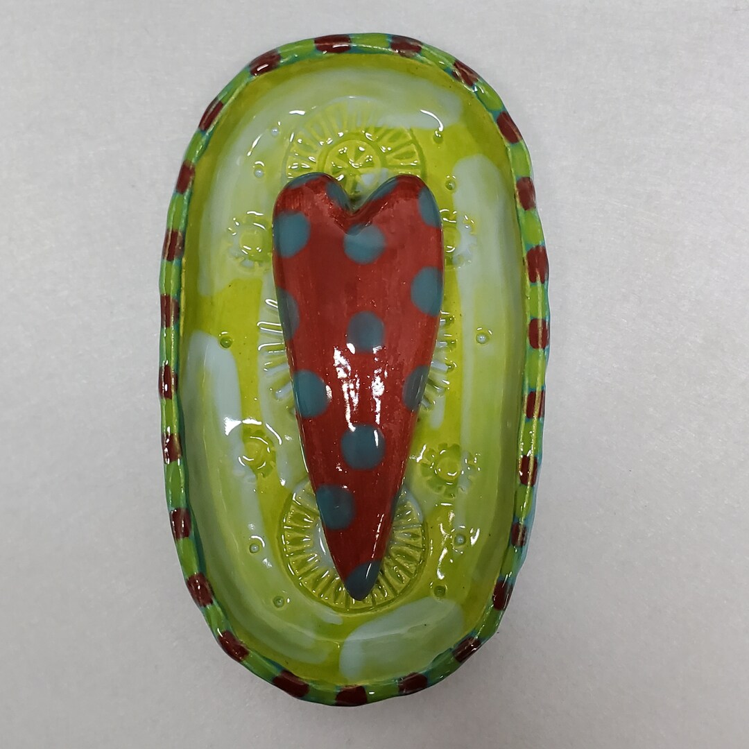 Ceramic Wall Sculpture Heart Vignette Valentine Sweetheart House ...