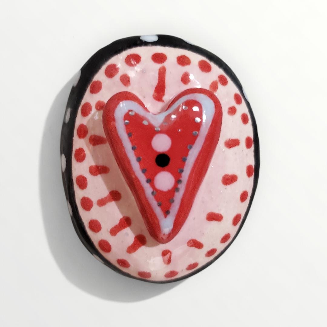 Ceramic Heart Stone Hollow Handmade Sculpture by Sharon Bloom Designs ...