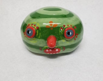 Halloween Ceramic Green Standing Witch Pumpkin Rattle - Etsy