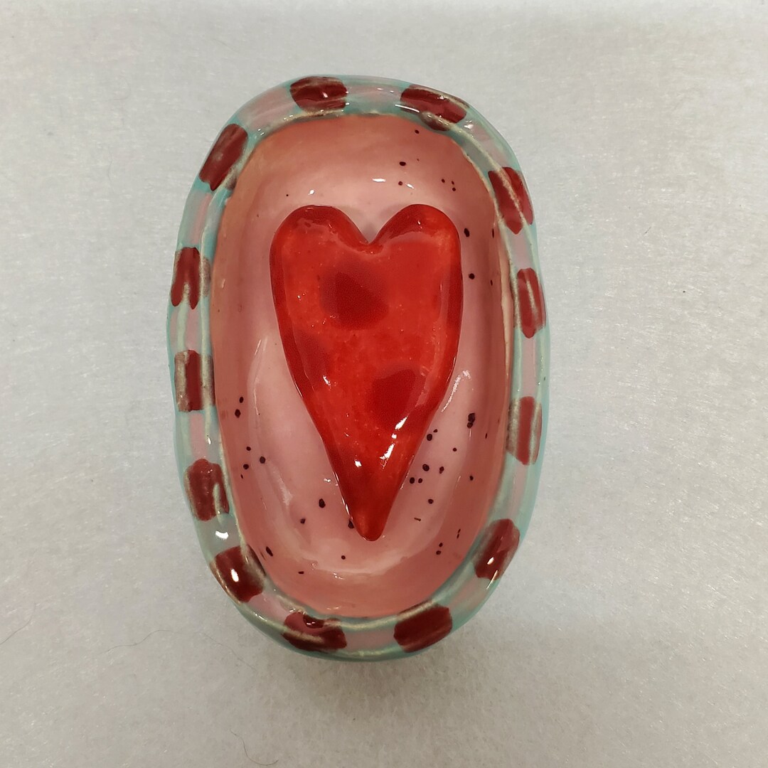 Ceramic Wall Sculpture Heart Vignette Valentine Sweetheart House ...