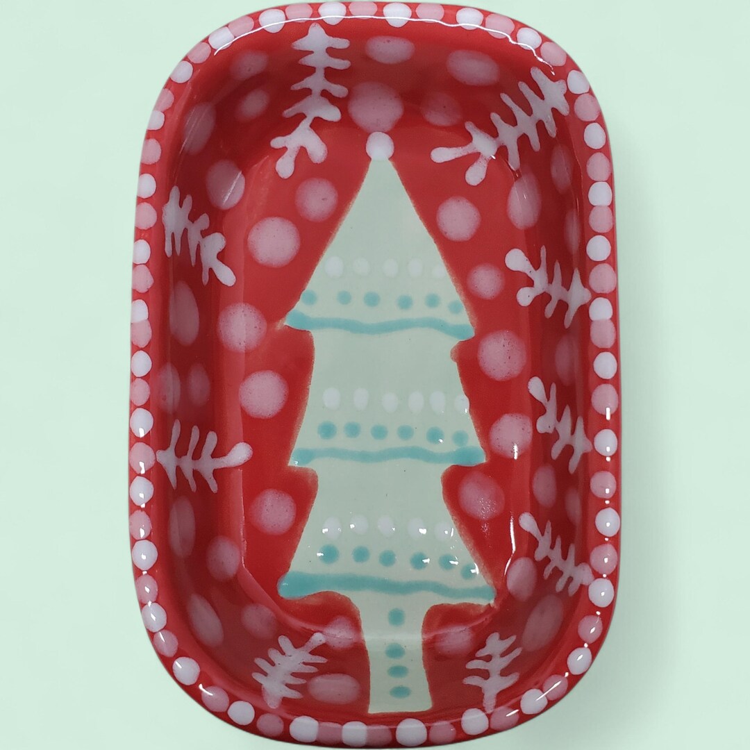 Christmas Ceramic Pale Green Tree Trinket Dish by Sharon Bloom Designs ...