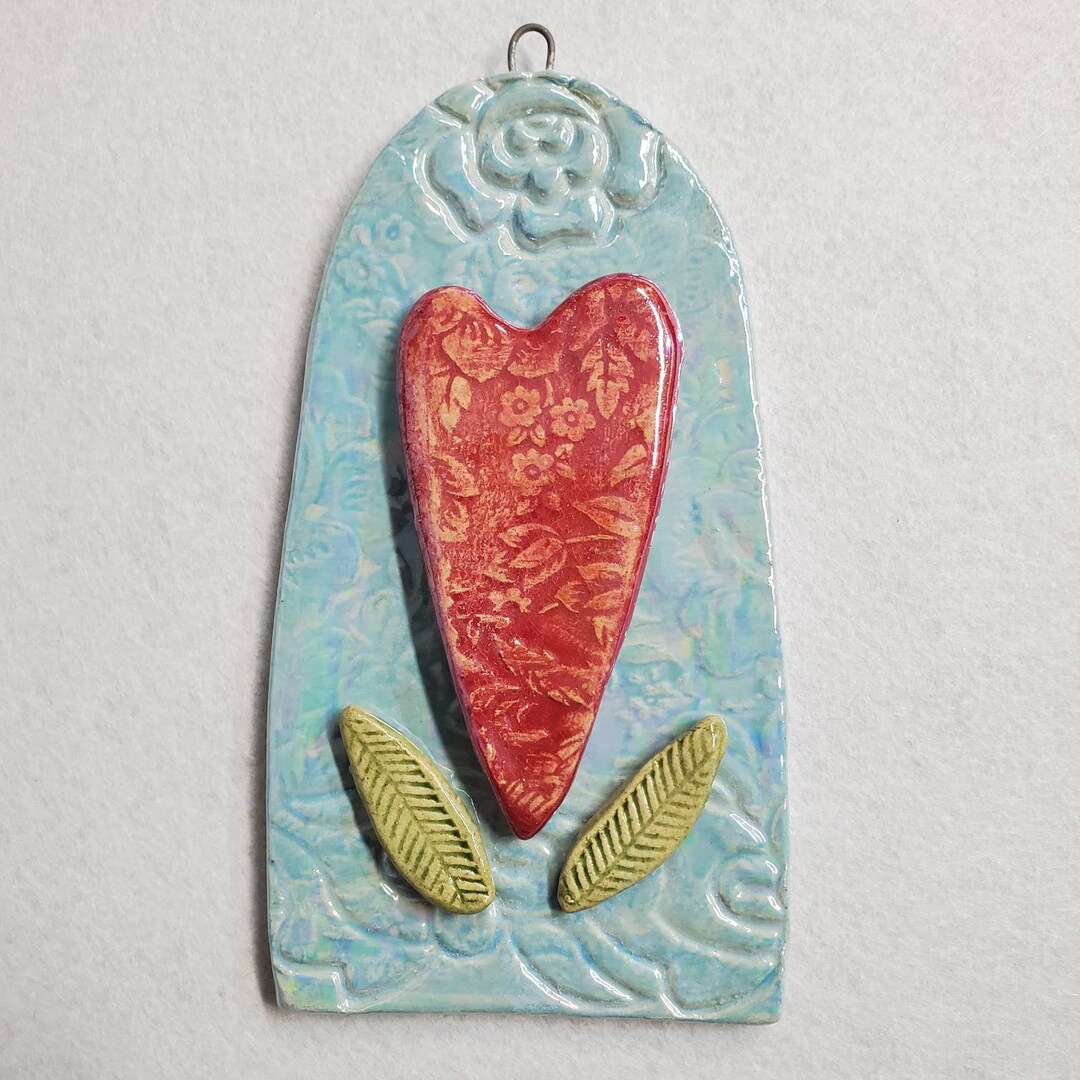 Ceramic Heart Wall Plaque Jewelry By Sharon Bloom Designs - Etsy Österreich