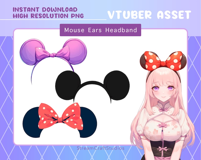 Vtuber Mouse Ear Headband - Etsy