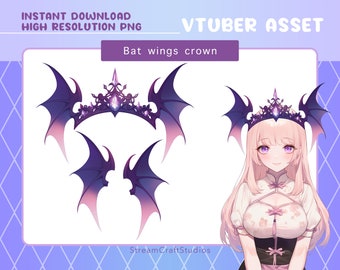 VTUBER Vampire, Demonic, Ghost 4 Wings Set Bat or Demon Wings Vtuber Asset Stream Decoration ...