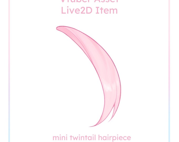Rigged Vtuber Asset Twintails With Bow Accessory 5 Preset Colors - Etsy