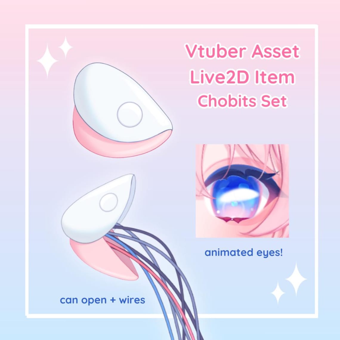 Chobits Ears and Animated Eyes Set - Live2d Item - Etsy