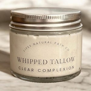 Clear Complexion Moisturizing Whipped Tallow Cream, Natural Face Cream ...