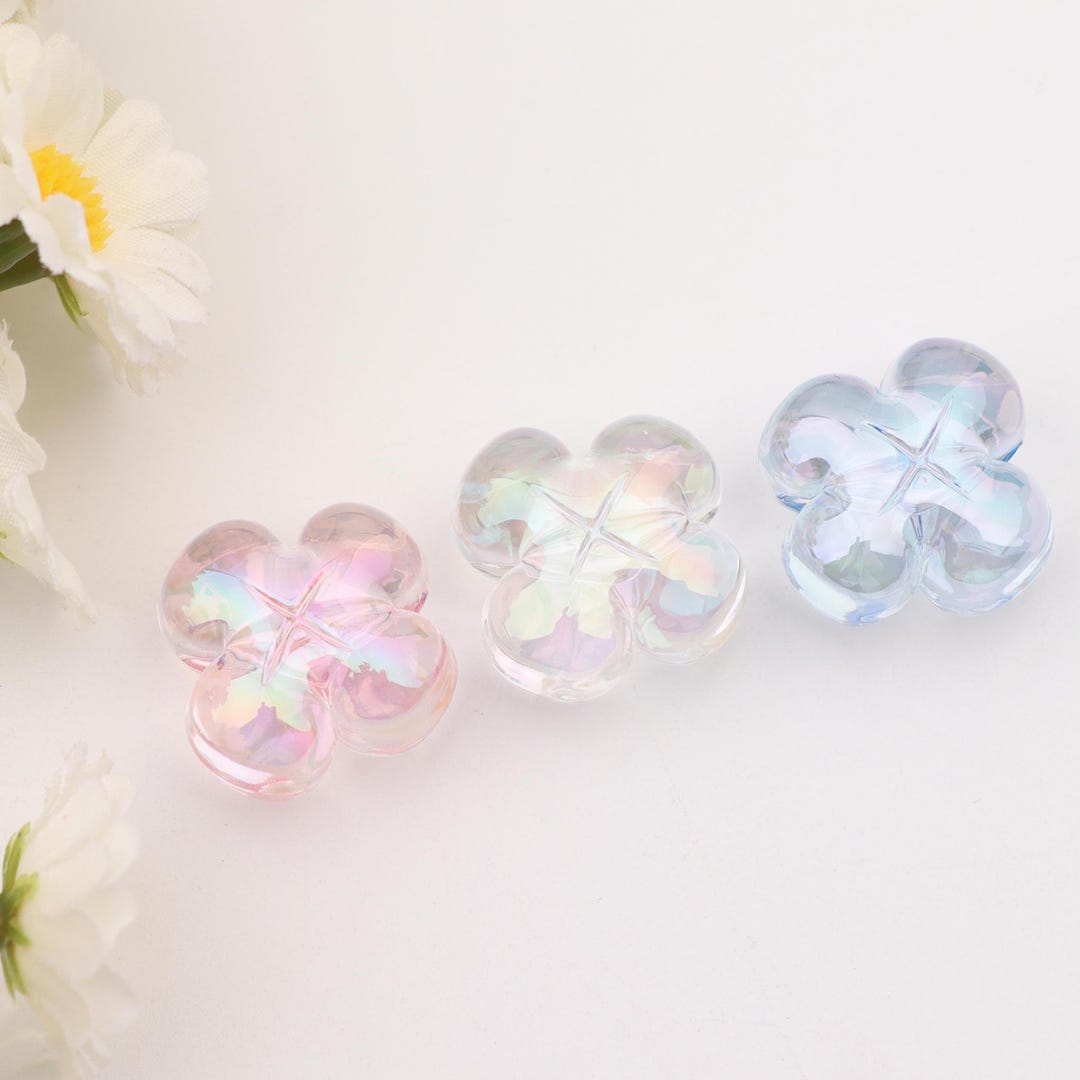 Smooth Lucky Grass Beads, Four-leaf Clover Beads, Acrylic Craft Beads ...