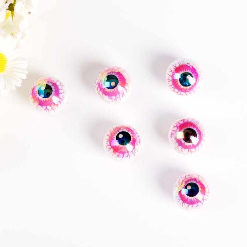 Halloween Horror Eye Beads, Bloody Eye Ball Halloween Beads for Jewelry ...