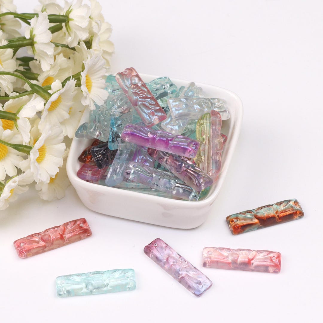 Vintage Rectangular Beads, Personalized Beads, Random Mix and Match ...
