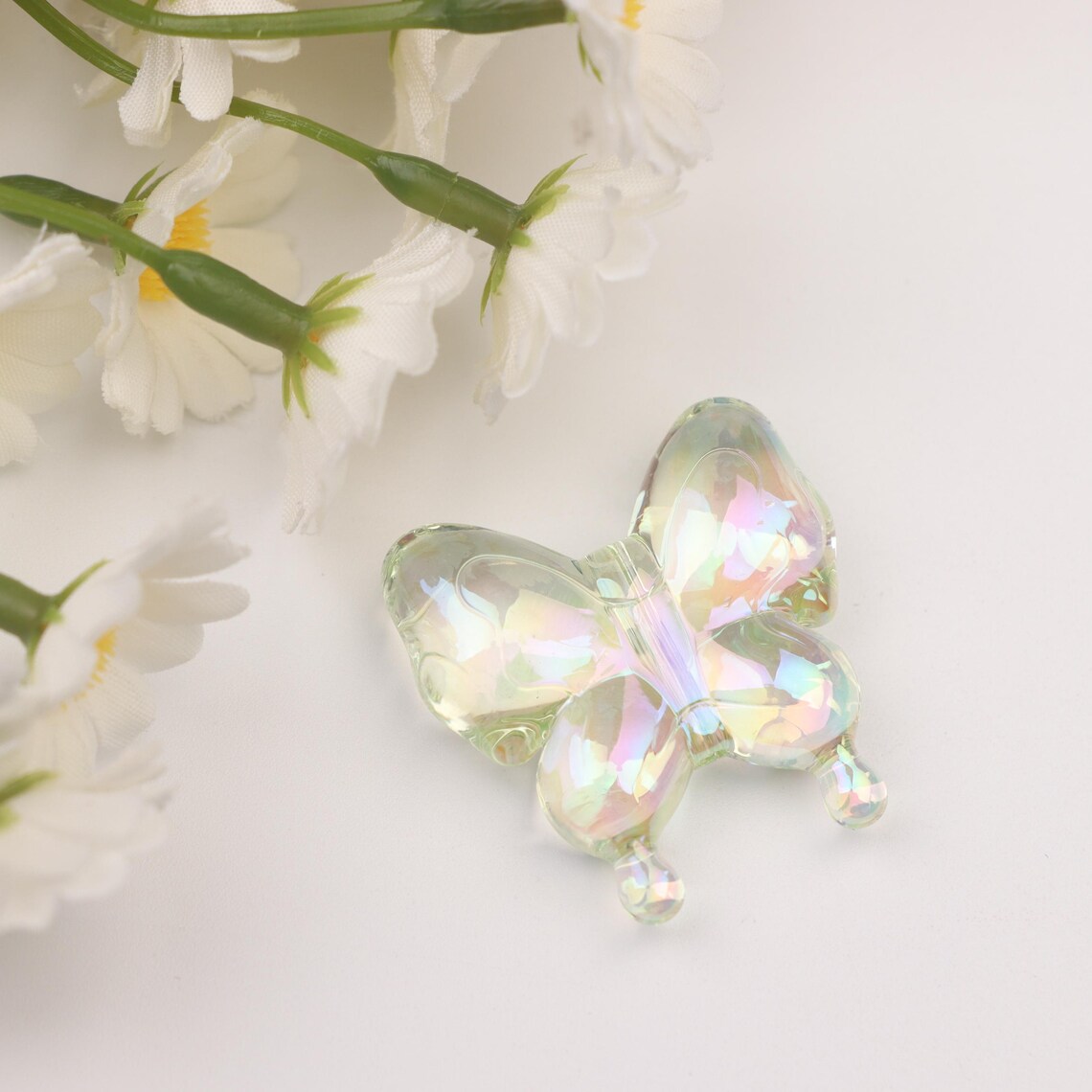 Smooth Jelly Colored Balloon Butterfly Beads, Butterfly Charms, Cute ...