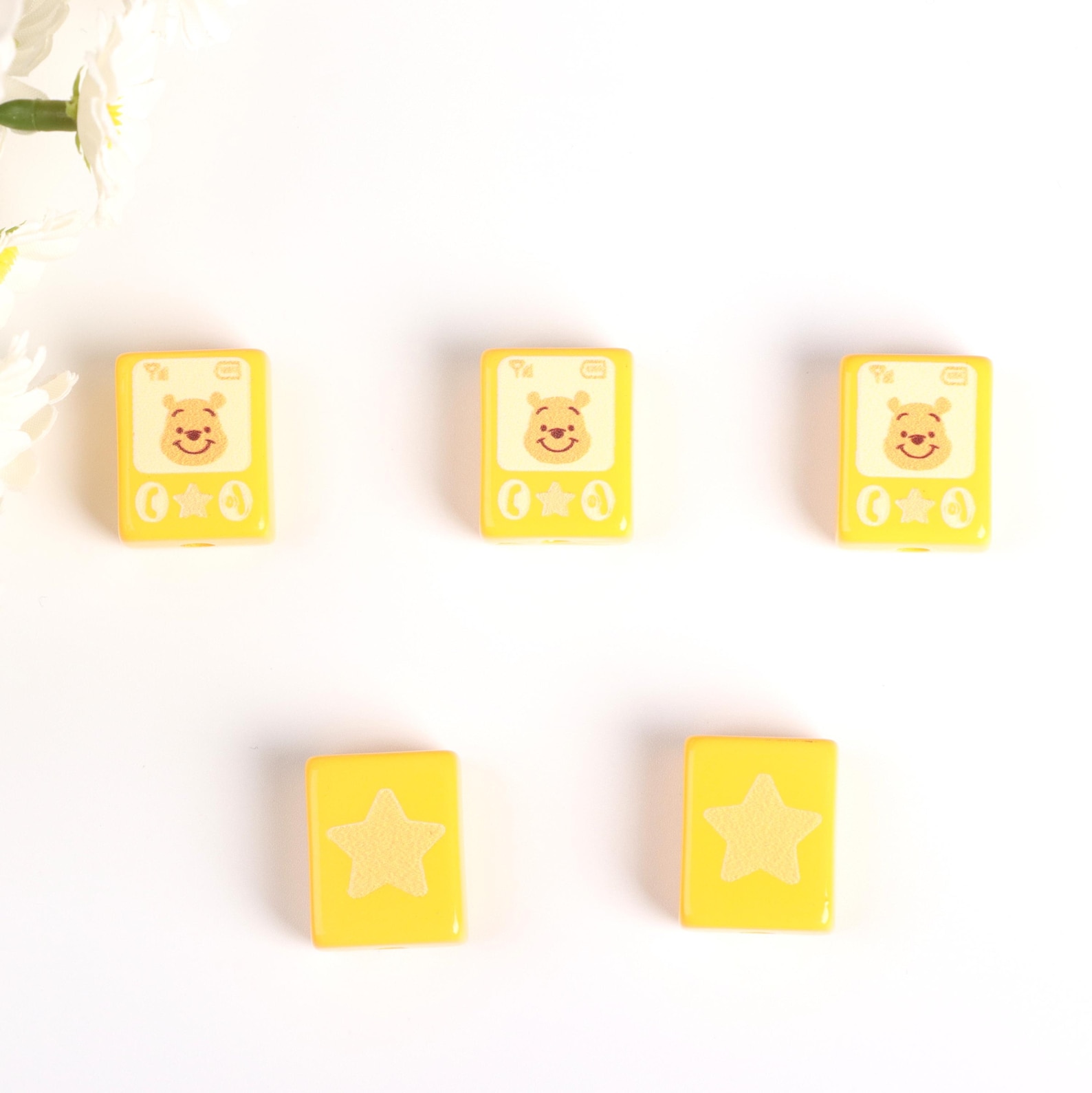 Cartoon Color Cuboid Mobile Phone Model Beads, Loose Beads, Chunky ...