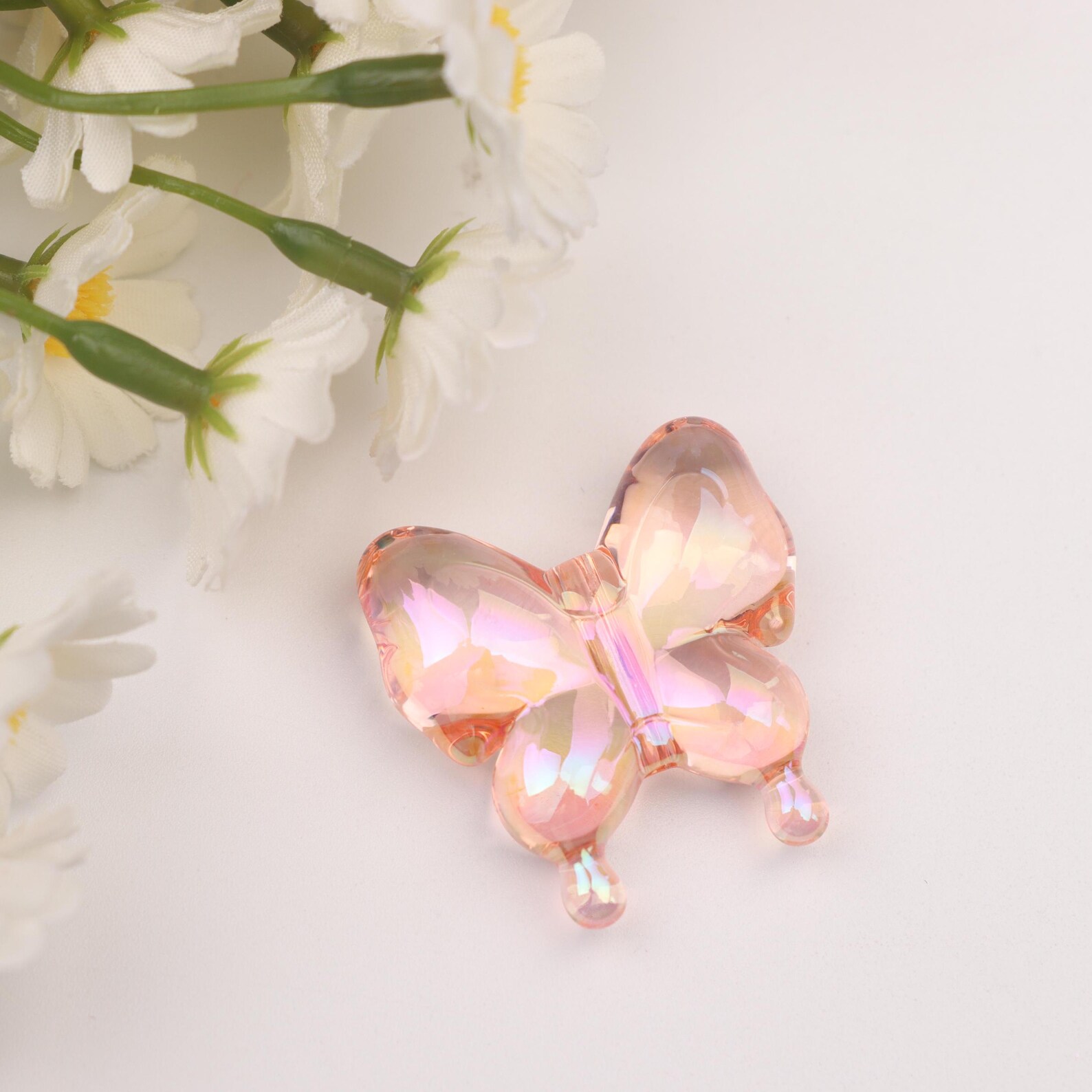 Smooth Jelly Colored Balloon Butterfly Beads, Butterfly Charms, Cute ...