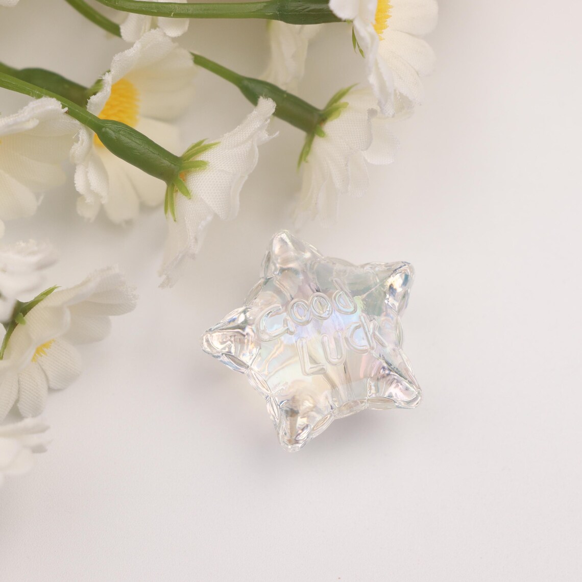 Chunky Good Luck Pentagram Beads, Star Beads, Acrylic Star Bead ...
