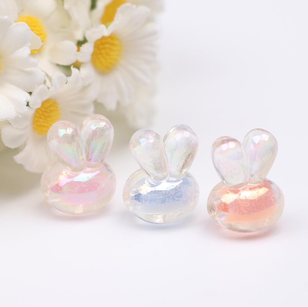 Easter Rabbit Beads, Lovely Bunny Beads, Handmade Beaded Beads, Bead ...