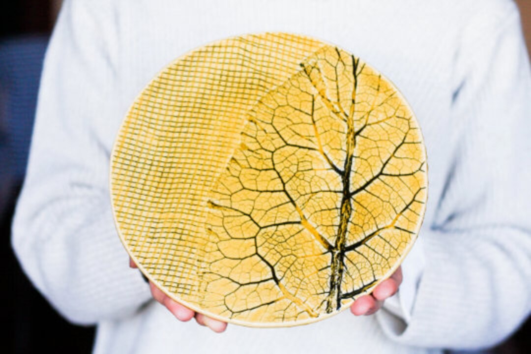 Golden Plate Wall Plate Decor Plate Kitchen Decor Ceramic Plate Pottery Plate Wedding Registry ...