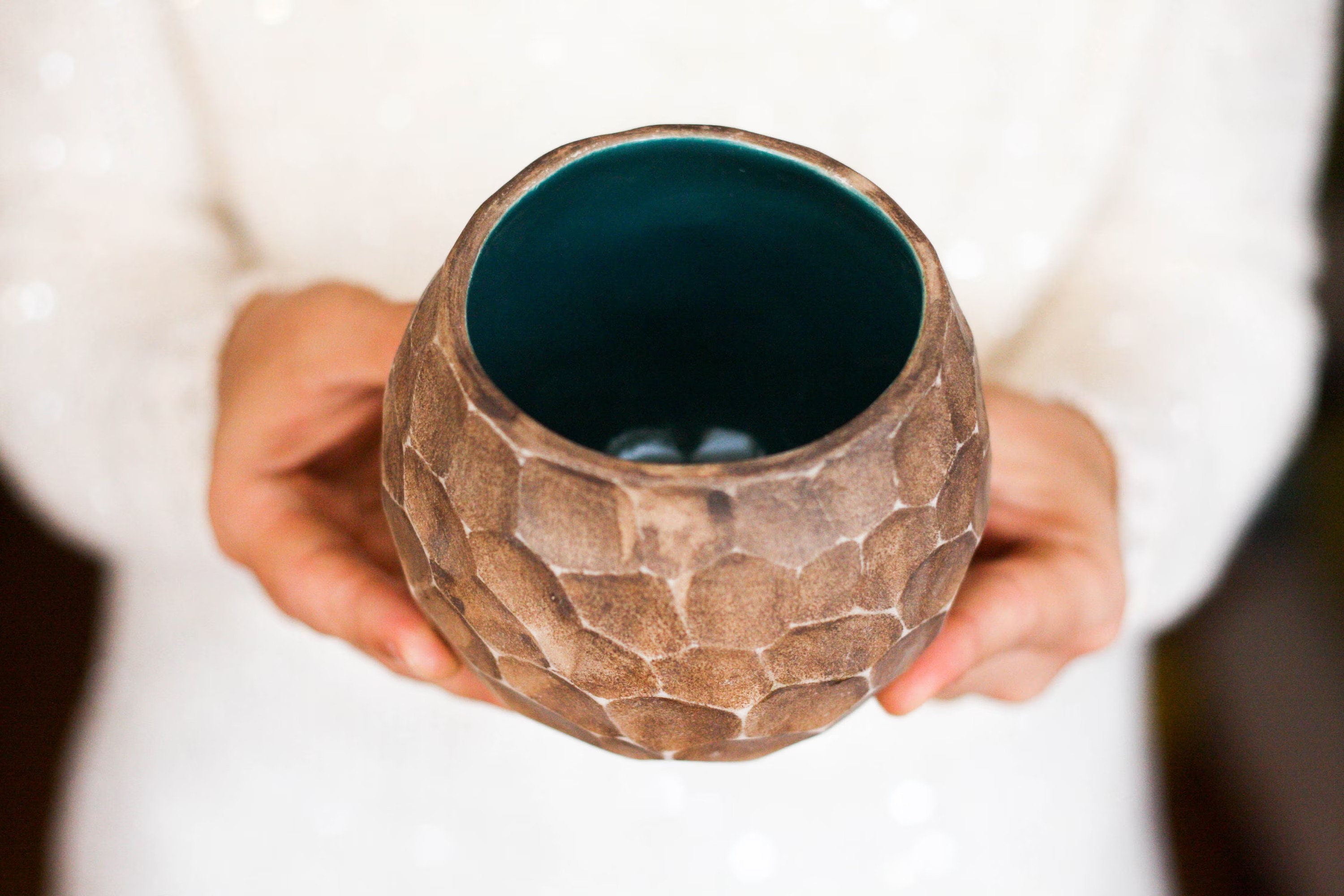 Turquoise Rustic Bowl Small Bowl Breakfast Bowl Rise Bowl Pottery Bowl ...
