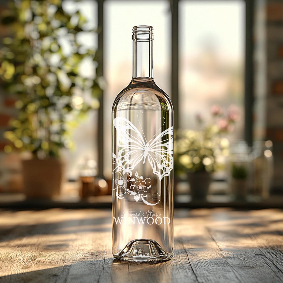 Custom Engraved Wine Glass Bottle Personalized Engraved Wine Glass ...