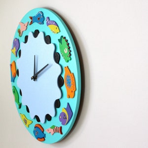 Original Fish Clock, Round Nautical Wall Clock, Handmade Original by ...