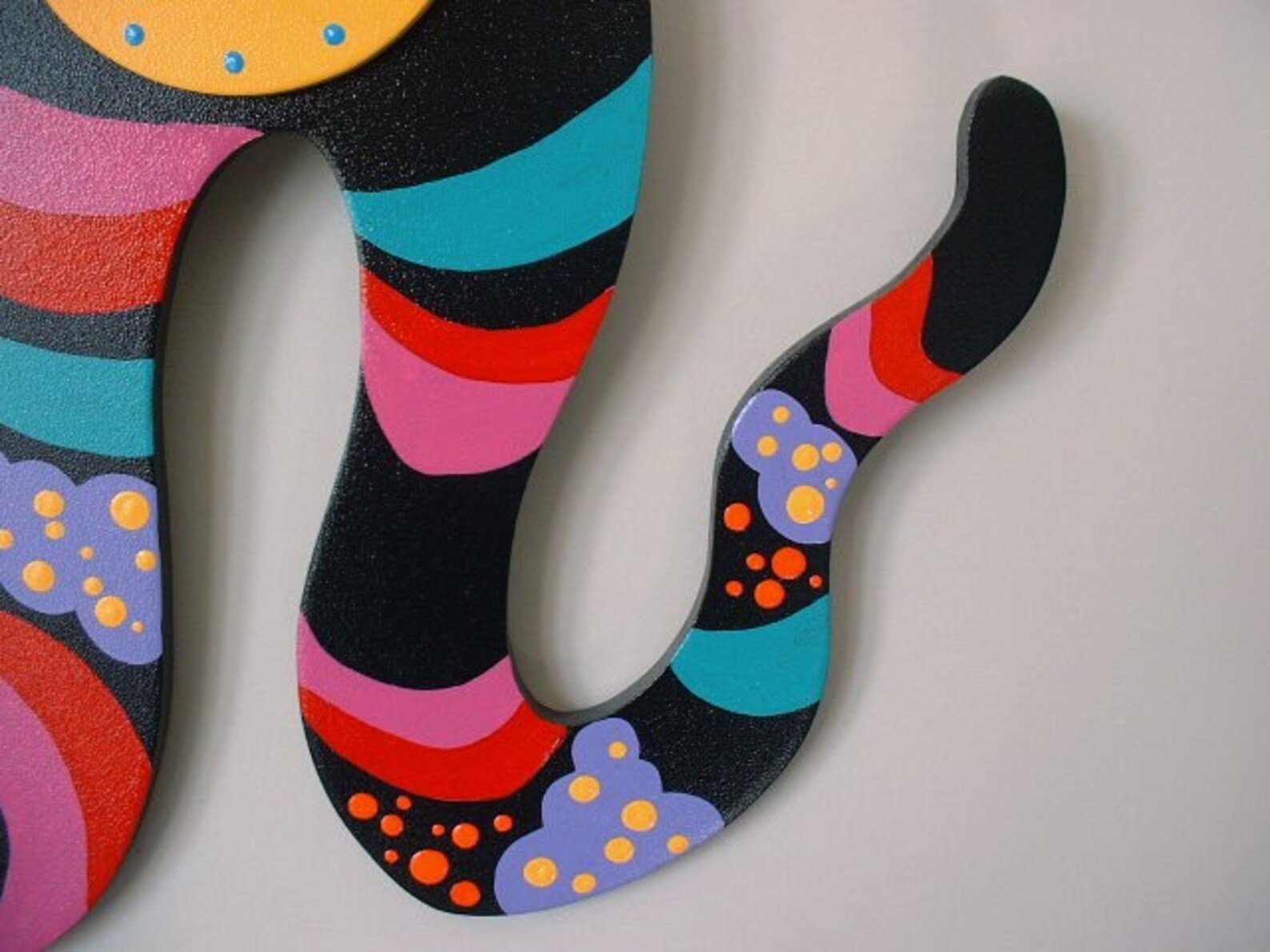 Original Black Snake Clock, Pop Art Snake Wall Decor, Snake Wall Clock ...