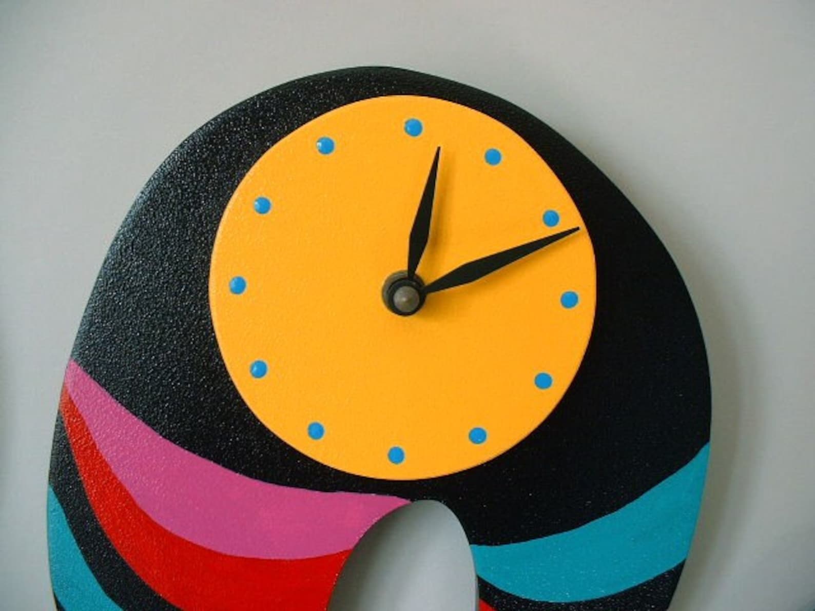Original Black Snake Clock, Pop Art Snake Wall Decor, Snake Wall Clock ...