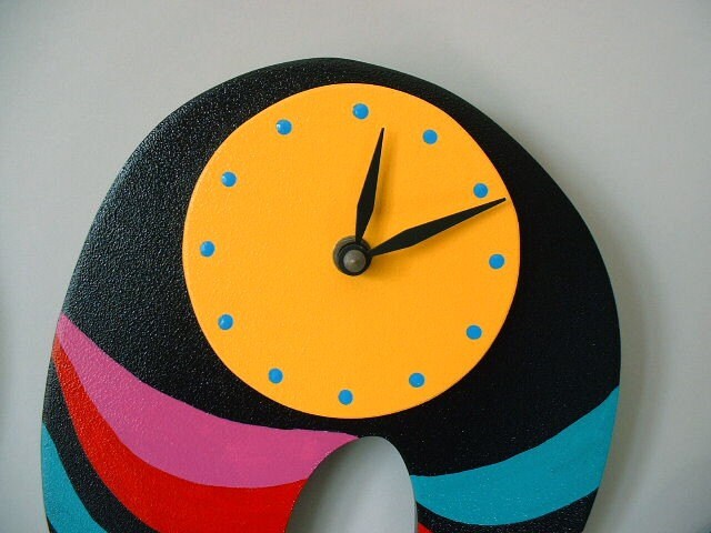 Original Black Snake Clock, Pop Art Snake Wall Decor, Snake Wall Clock ...
