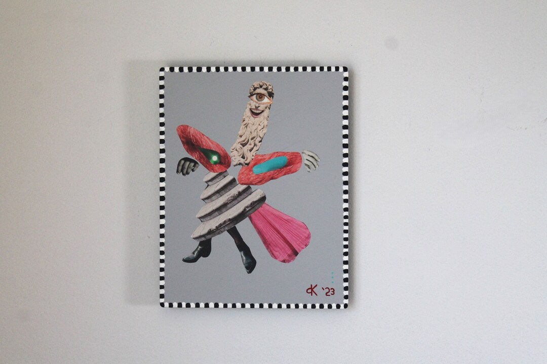 Really Wild Bird Art, Surreal Bird Collage, Mixed Media Art, Hairy ...
