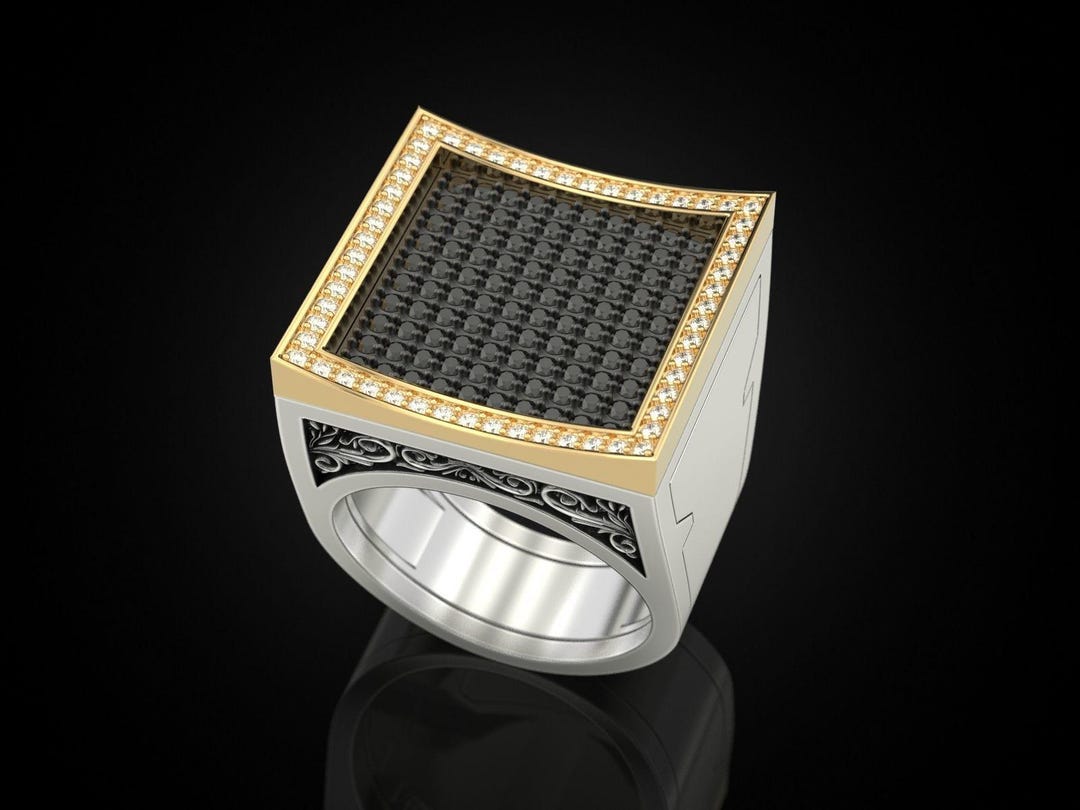 Men’s Silver Pill Box Ring – Hidden Compartment Secret Stash Ring ...