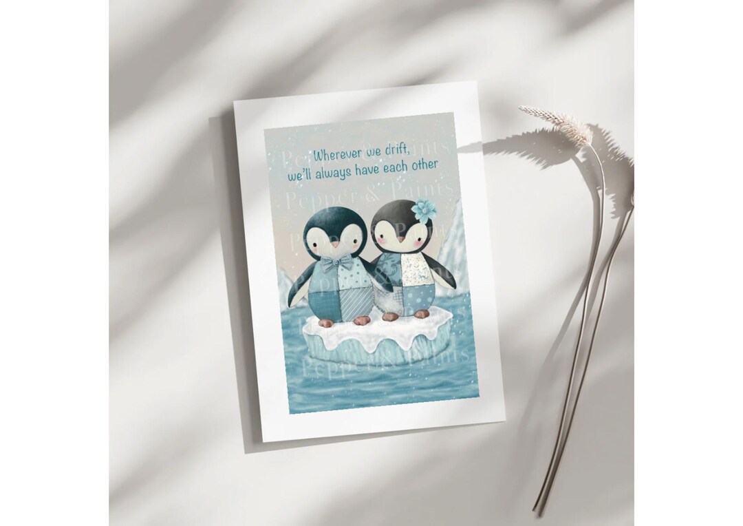Patchwork Penguin Wall Art - Cute Toy-style Penguin Digital Download ...