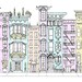 Brownstone Neighborhood Printable Coloring Page, Digital Download Print ...