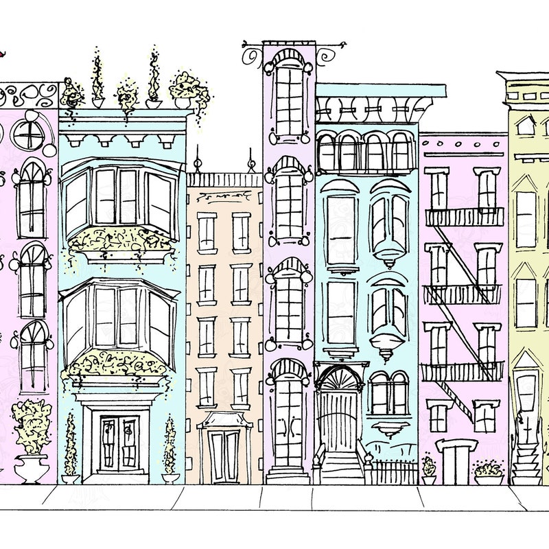 Brownstone Art - Etsy