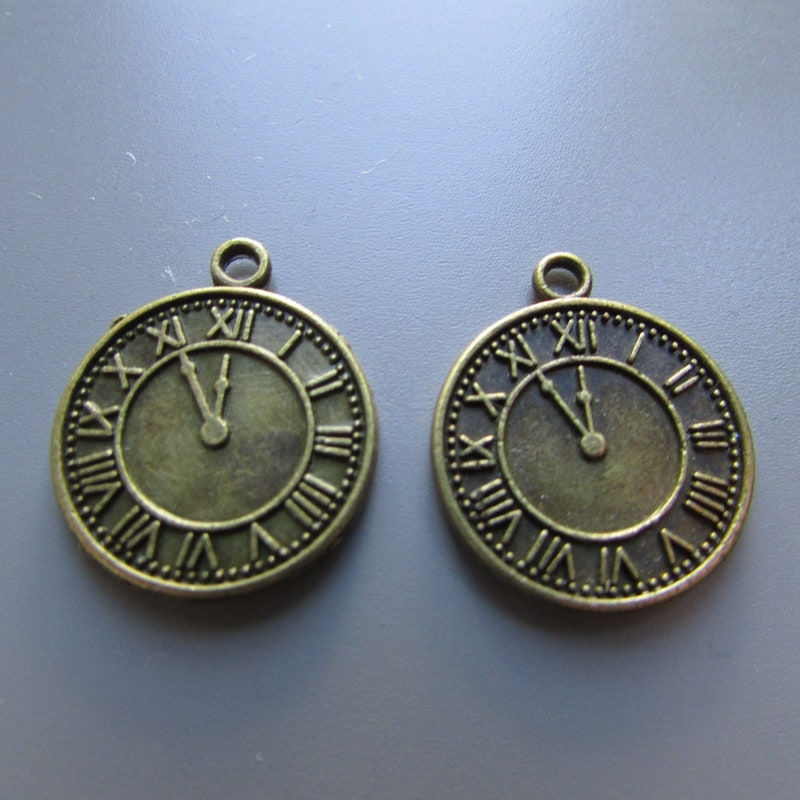 Clock Face Charm - Etsy