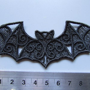 Embroidered Bat Lace Applique - Etsy