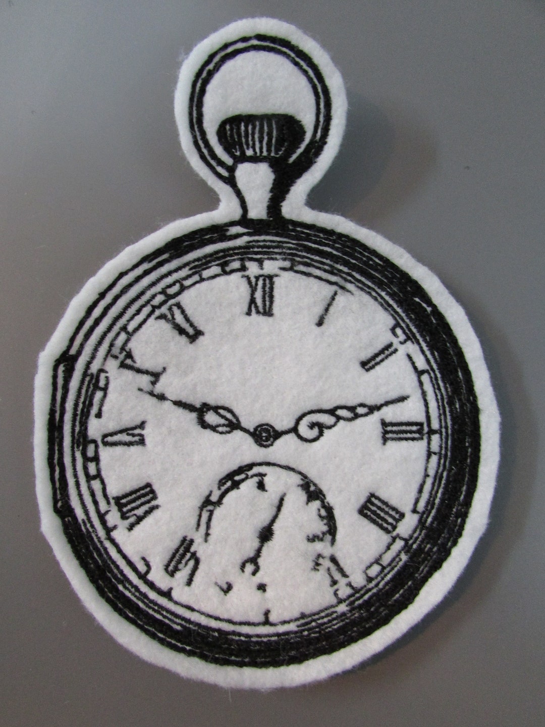 Pocket Watch Embroidered Sew on Applique Patch - Etsy