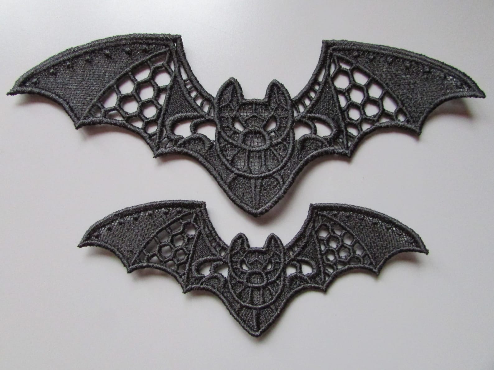 Embroidered Bat Lace Applique - Etsy