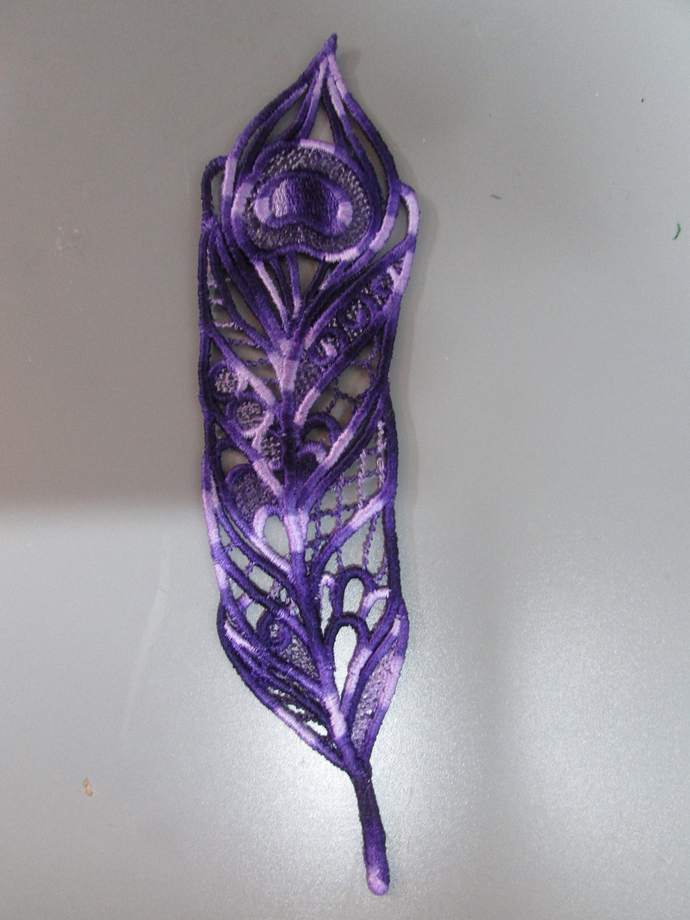 Embroidered Peacock Feather Lace Applique - Etsy UK