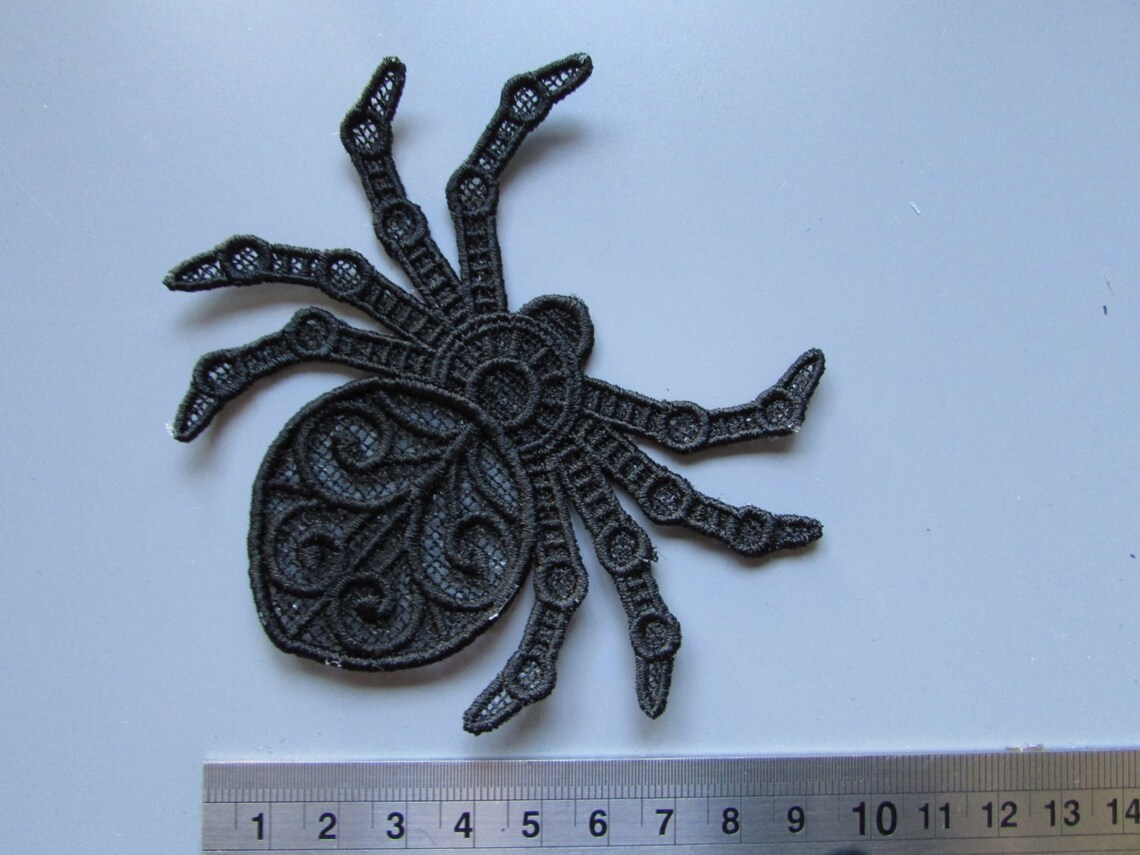 Embroidered Spider Lace Applique - Etsy