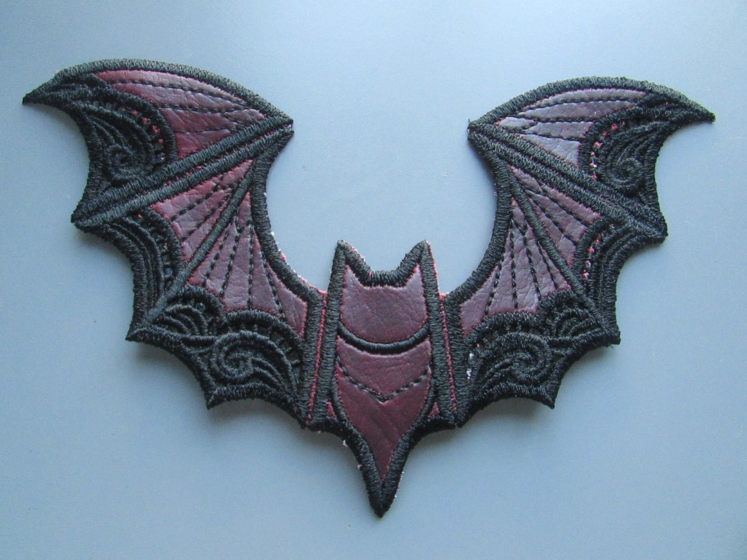 Embroidered Bat Lace Applique - Etsy