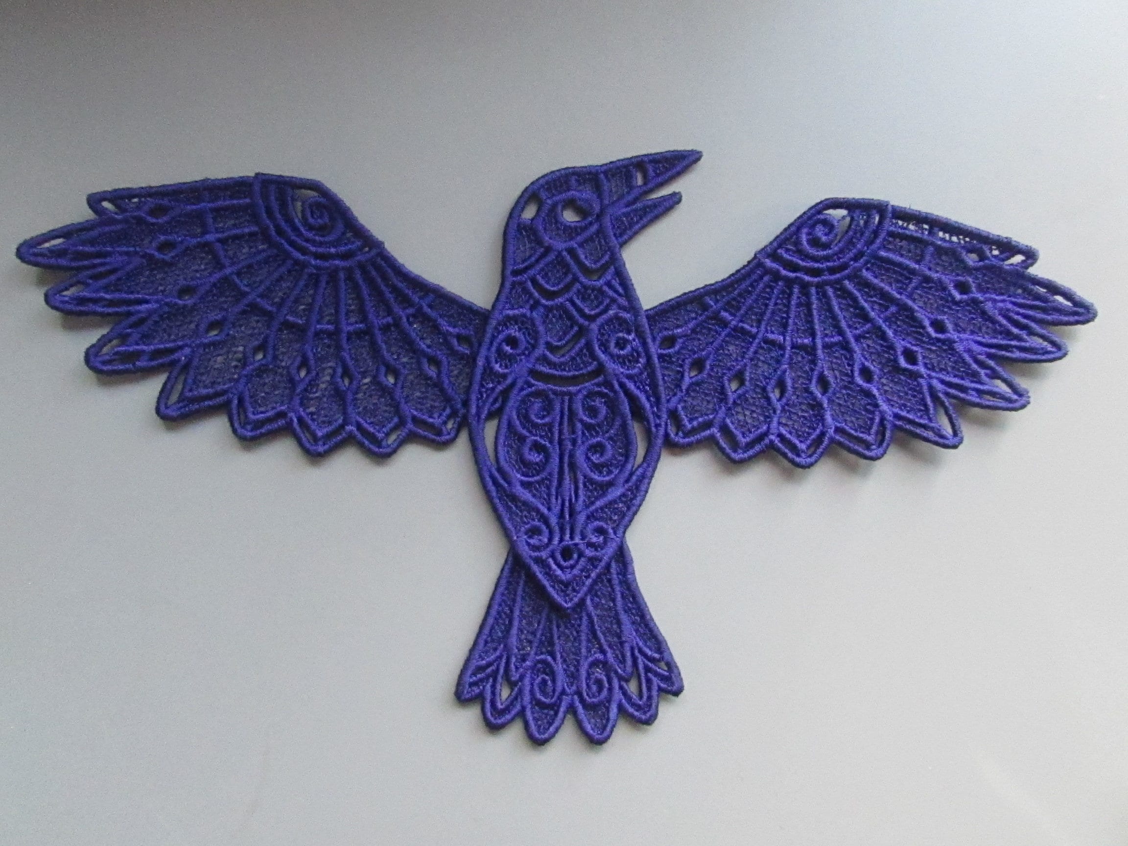 Embroidered Lace Raven Applique Patch - Etsy Canada