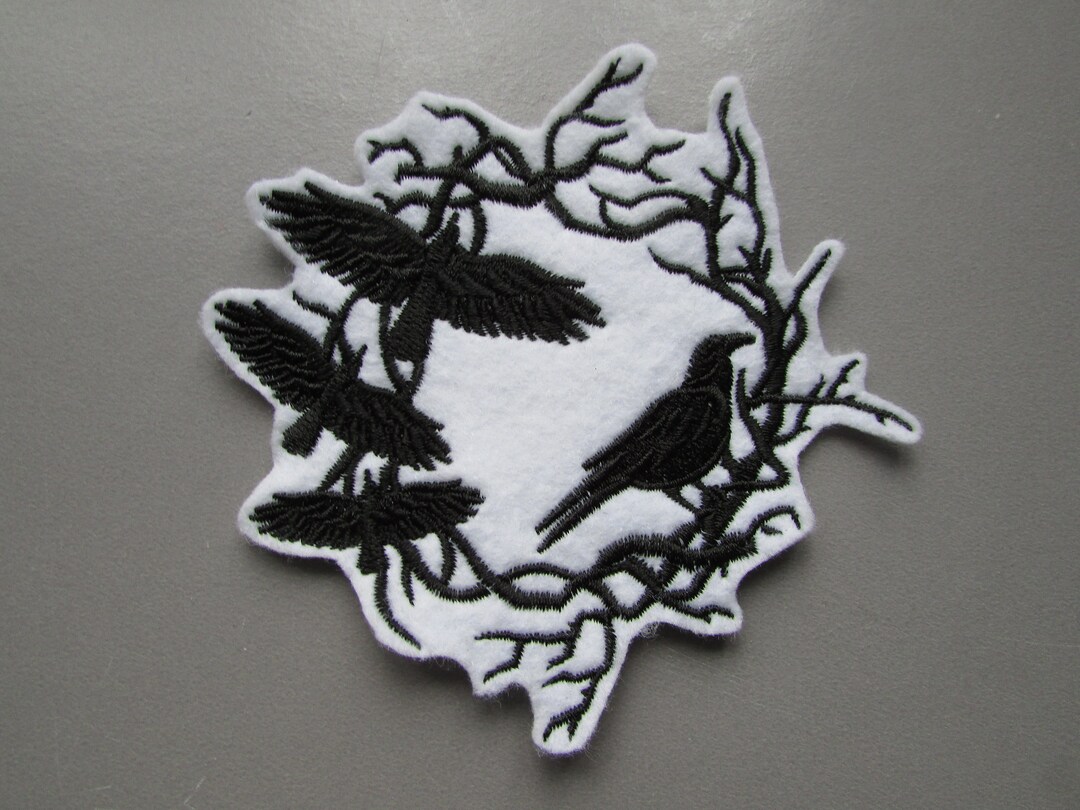 Embroidered Ravens Applique Patch - Etsy Canada