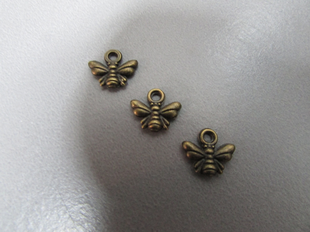 Joyería de abeja de bronce haciendo colgante de encanto X 3 - Etsy España