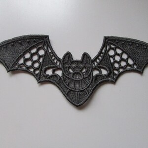 Embroidered Bat Lace Applique - Etsy