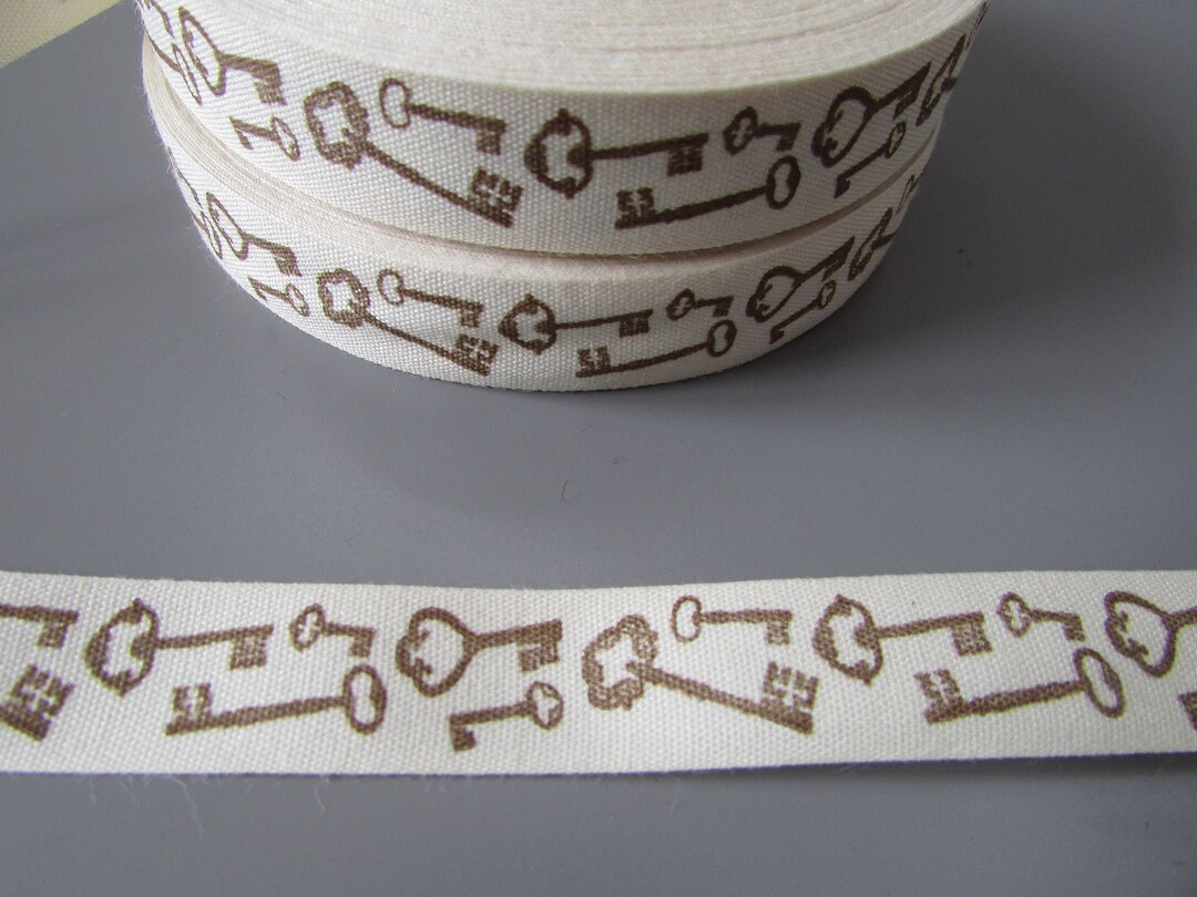 Steampunk Keys 2.2cm Cotton Ribbon X 1 Metre - Etsy