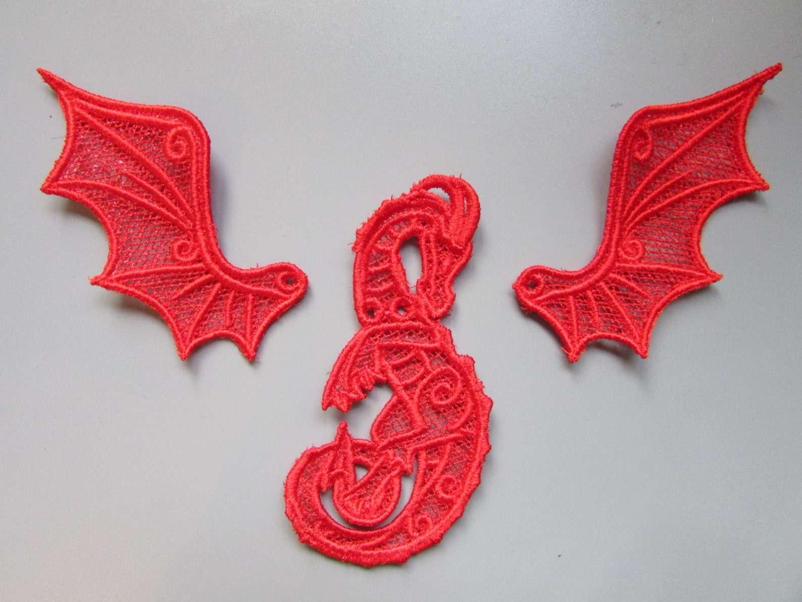 Embroidered Lace Dragon Applique With Moving Parts - Etsy