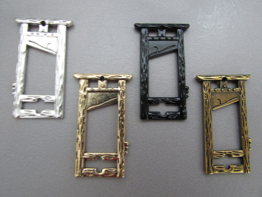 Guillotine Tibetan Charm Available in Black, Gold, Silver or Bronze - Etsy