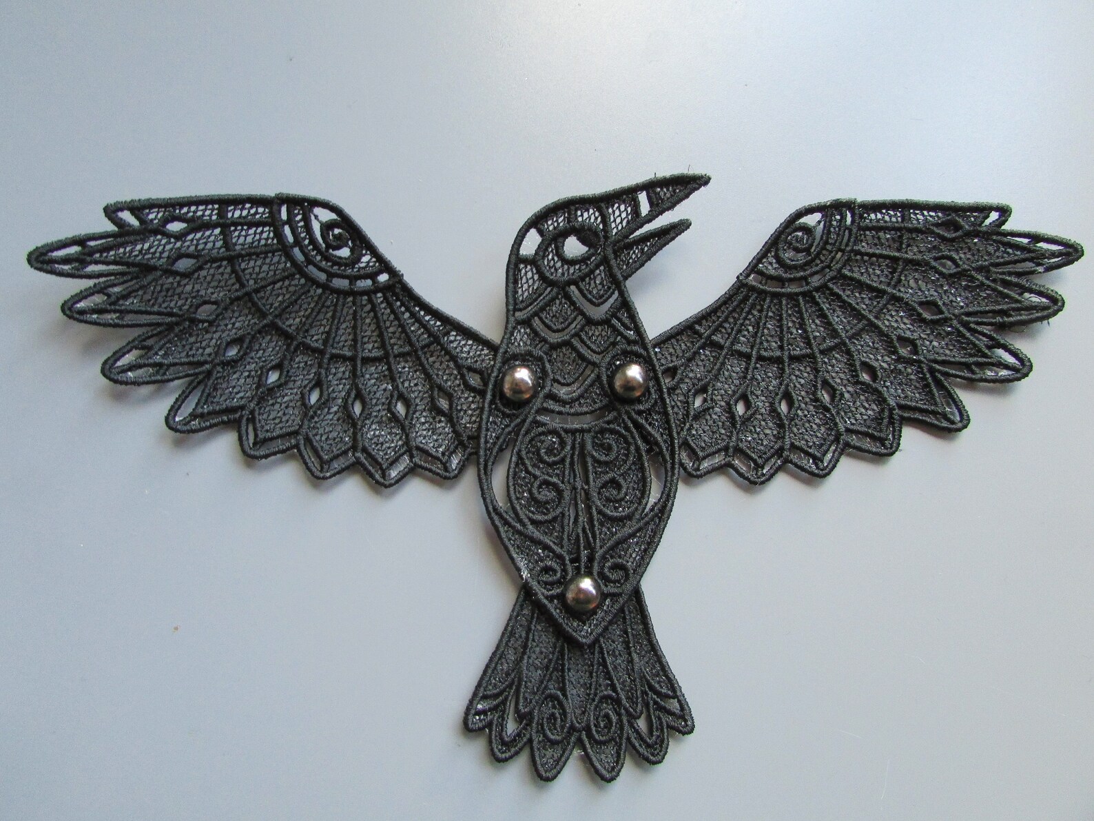 Embroidered Lace Raven Applique Patch | Etsy Canada