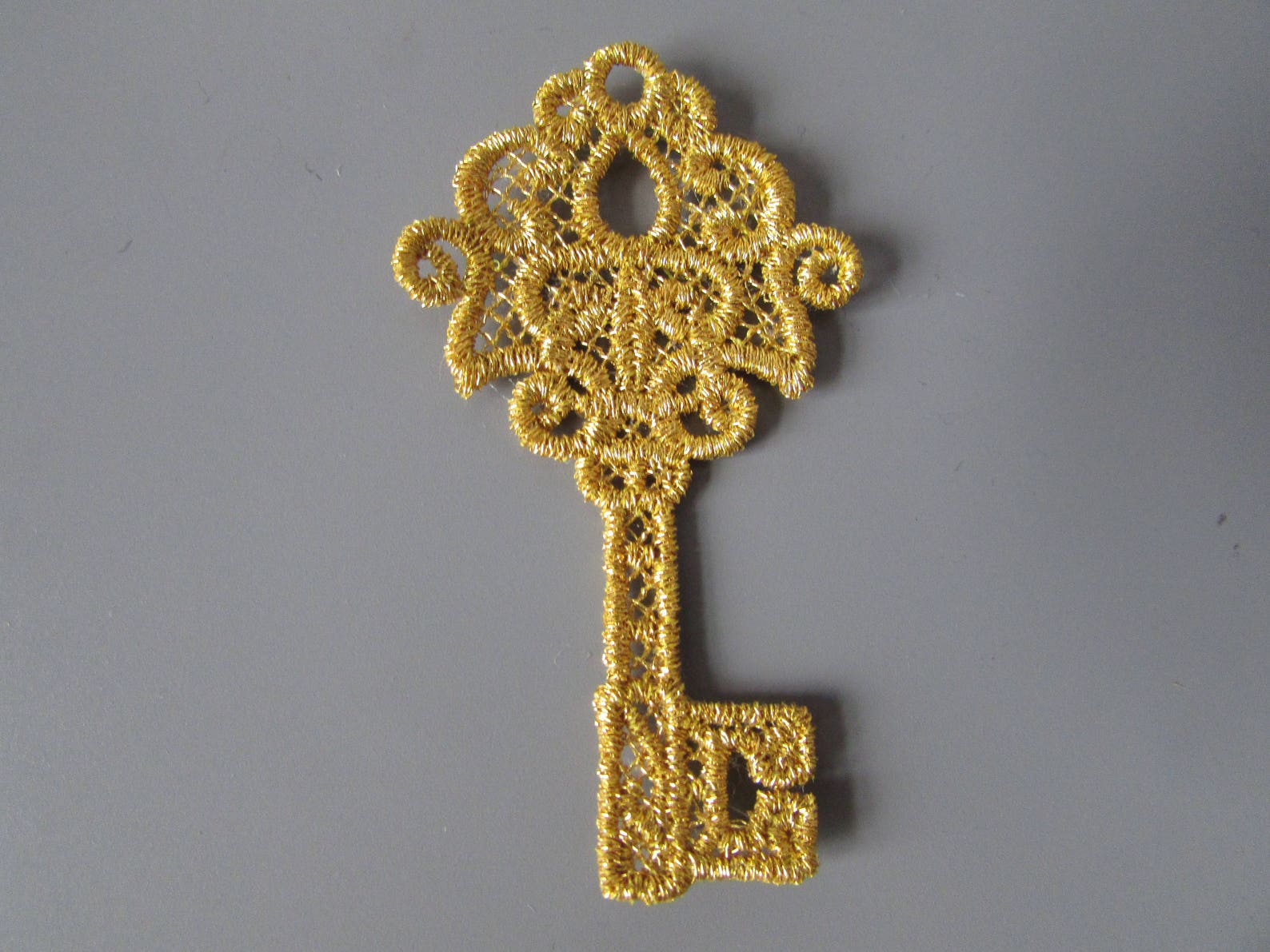 Embroidered Lace Metallic Key Applique You Choose Colour - Etsy