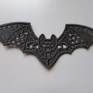 Embroidered Bat Lace Applique - Etsy