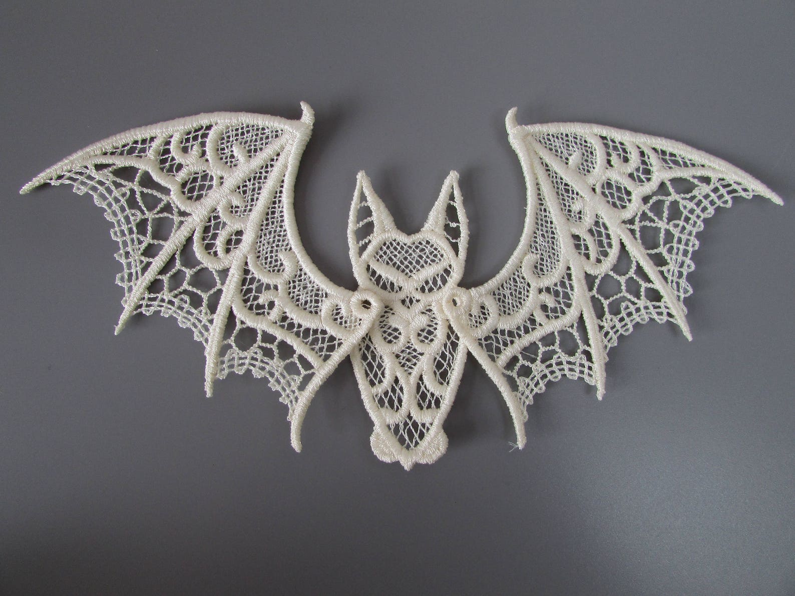 Embroidered Bat Lace Applique With Moving Parts - Etsy