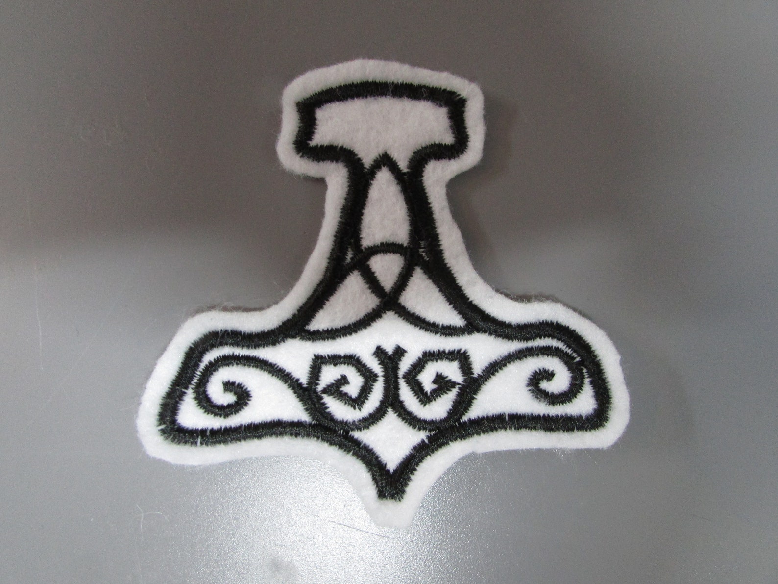 Viking Thors Hammer Embroidered Sew on Applique Patch - Etsy